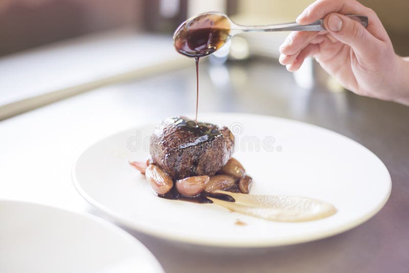 Main course stock image. Image of pointing, chefs, chef - 31623313