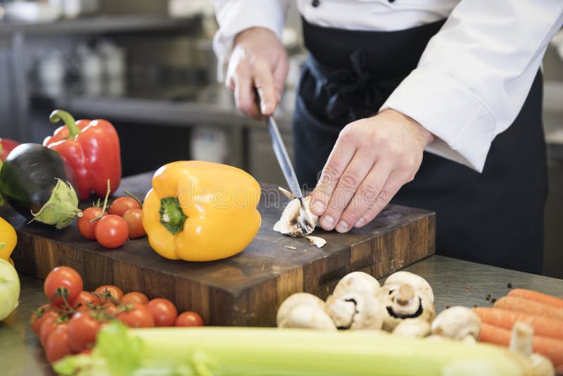 Professional chef at work stock image. Image of leaning - 85336999