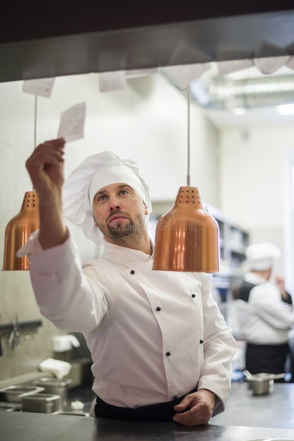 Professional chef at work stock photo. Image of food - 85336688