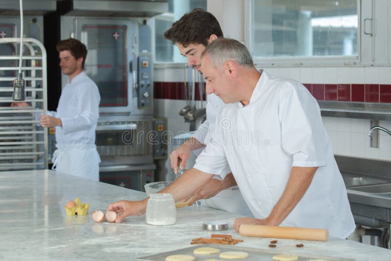 Professional Chefs Making Pastry Stock Image - Image of eggs, fresh ...