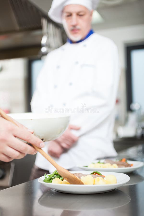 Professional chefs at work stock photo. Image of indoor - 38212818