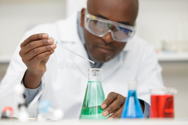 Professional Chemist Man Doing Tests Stock Image - Image of experience ...