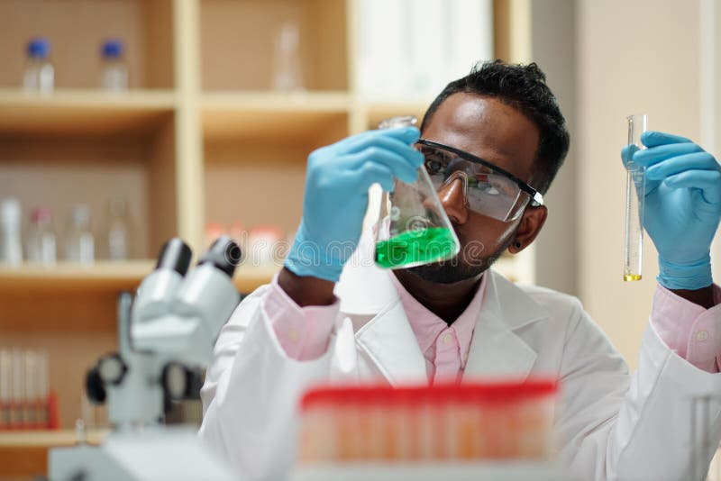 Chemist Working with Reagents Stock Image - Image of occupation ...