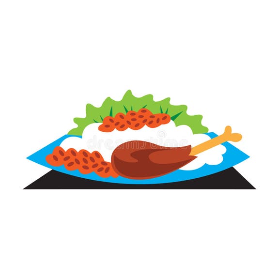 Professional Chicken Rice Vector Art Stock Vector - Illustration of ...