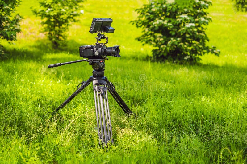 A Professional Cinema Camera on a Commercial Production Set Stock Photo ...