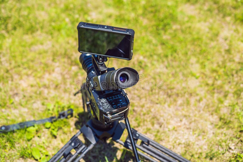 A Professional Cinema Camera on a Commercial Production Set Stock Photo ...