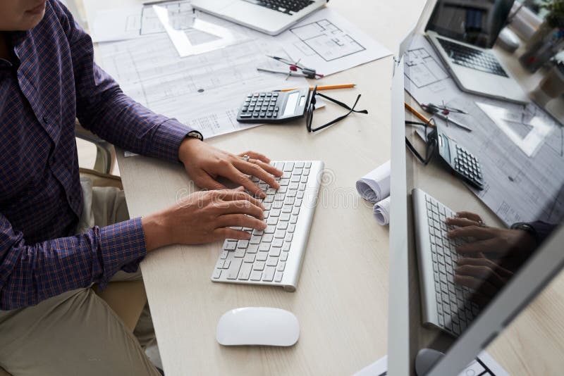 Engineer busy with work stock photo. Image of male, professional ...