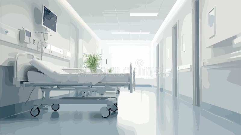 Professional Clean Hospital Room Interior Medical Scene Background ...