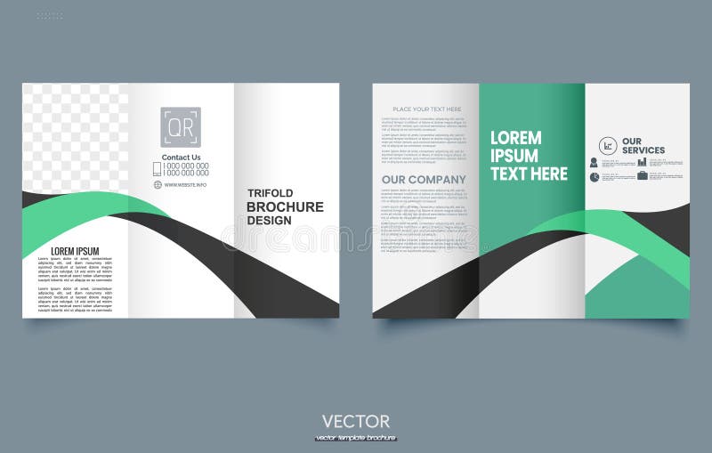Professional Clean Moderrn and Corporate Trifold Brochure Template, Three Fold Cover Page, Three ...