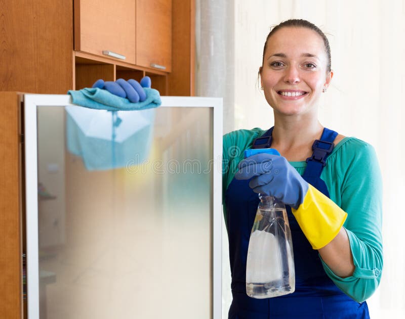 Professional Cleaner Cleaning the Office Stock Image - Image of cleaner ...