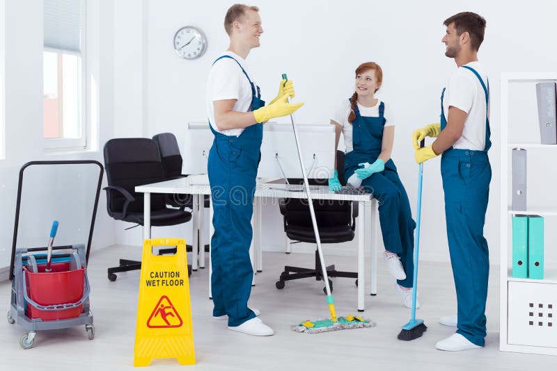Professional Cleaners at Work Stock Photo - Image of teamwork, women ...