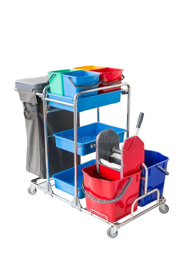 Cleaning Cart stock image. Image of mall, bucket, broom - 33388687