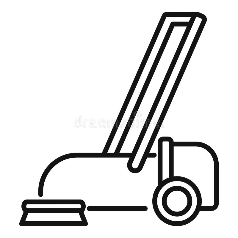 Professional Cleaning Equipment Icon with Vacuum Cleaner Using Suction ...