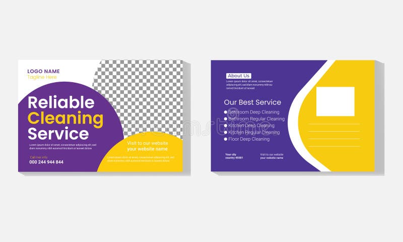 Professional Cleaning Service Postcard Stock Vector - Illustration of ...