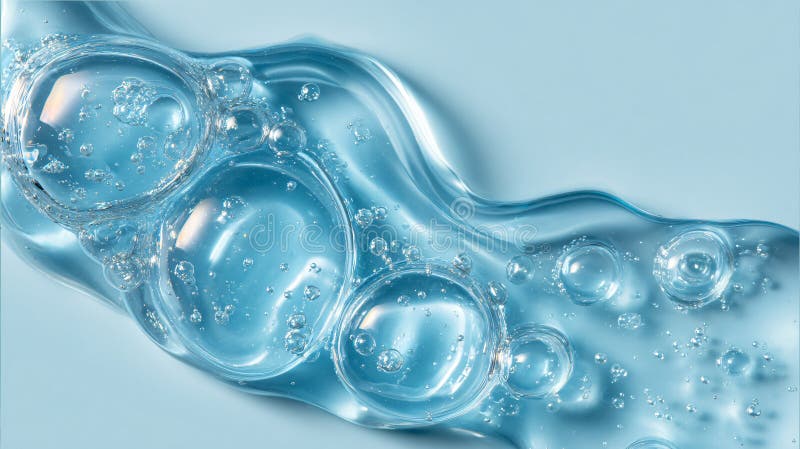 Clear Blue Cosmetic Gel Serum Oil Texture Isolate Stock Illustrations ...