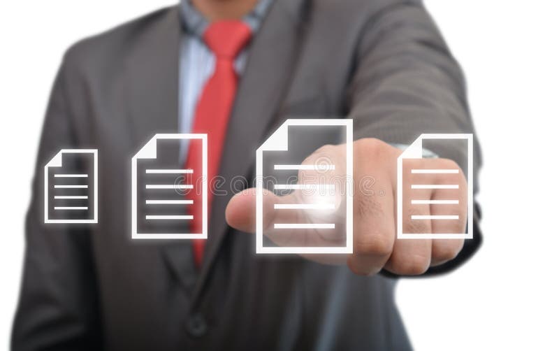 A Professional Clicking on Documents Stock Photo - Image of cute ...