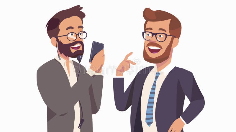 Professional Client and Manager Communication during Phone Call Stock ...