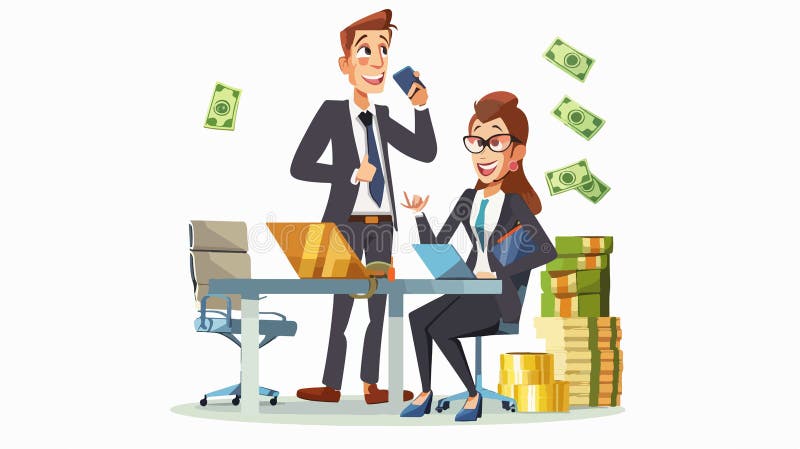 Professional Client and Manager Communication during Phone Call Stock ...