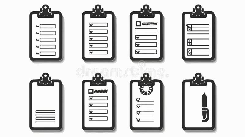 Professional Clipboard Checklist Icon Stock Illustrations – 1,465 ...