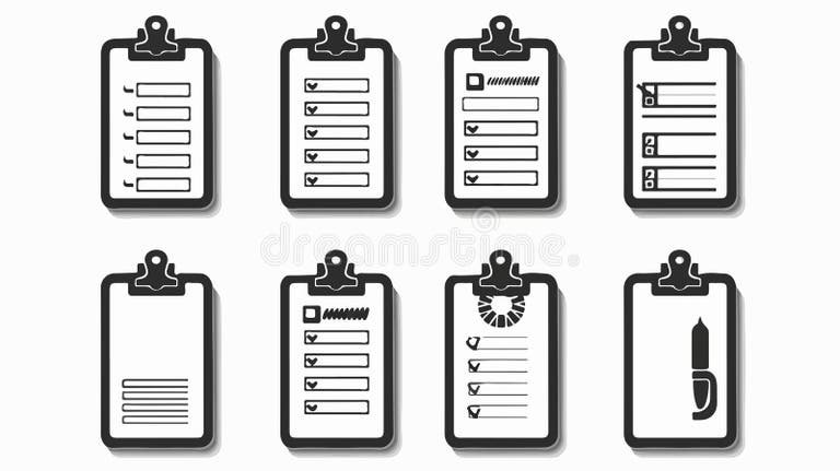 Professional Clipboard Checklist Icon for Assessments Stock Vector - Illustration of evaluation ...