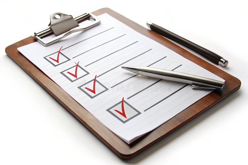 Professional Clipboard Holding a Checklist with Completed Tasks ...