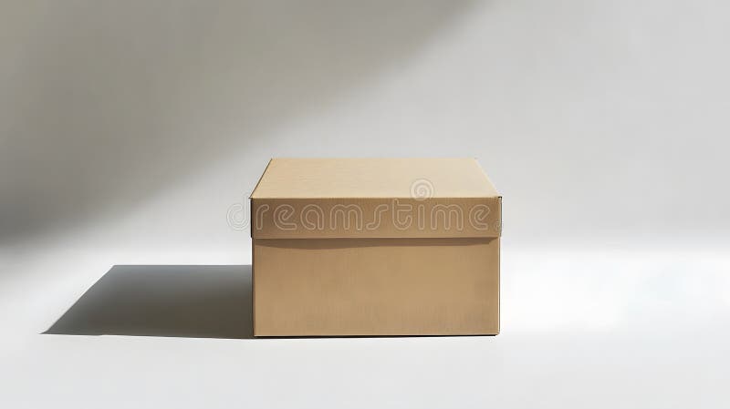 Professional Closed Cardboard Box Isolated White Background Stock ...