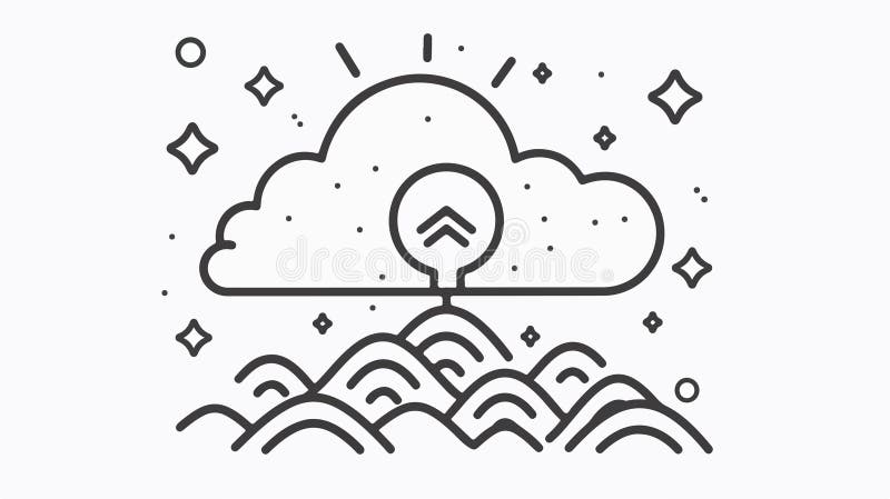 Professional Cloud Migration Icon for Cloud Computing Solutions Stock ...