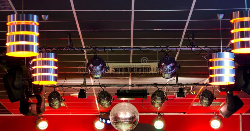 Professional Club Lighting Equipment Stock Image - Image of conditioner ...