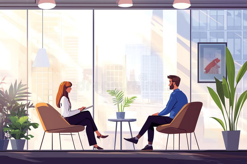 Professional Coaching Session in Modern Office Setting Stock ...