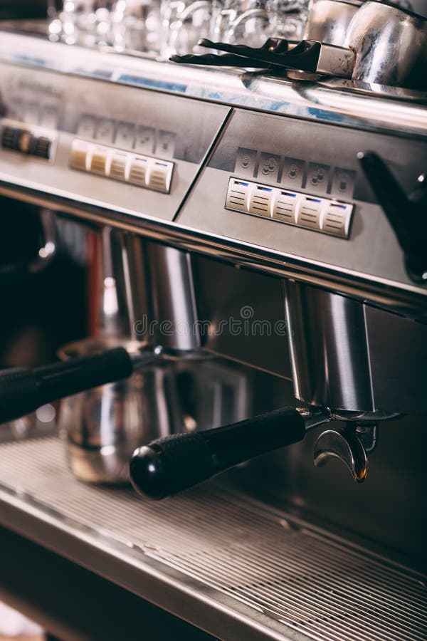 Professional Coffee Machine Stock Image - Image of preparation, shop ...