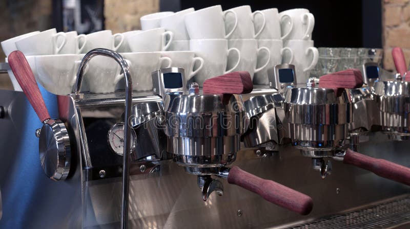 Professional Coffee Machine Stock Image - Image of isolated, kitchen ...