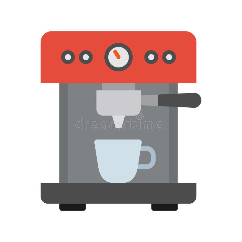 Professional Coffee Machine. Front View of Espresso Machine Stock ...
