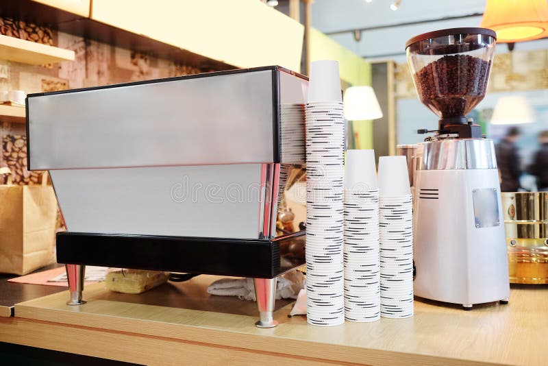 Professional Coffee Machine Stock Photo - Image of machine, shop: 53281354