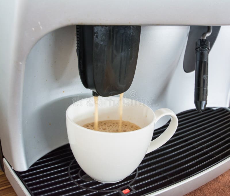 Professional Coffee Machine Making Espresso Stock Image - Image of cafe ...