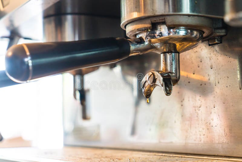 Professional Coffee Machine Making Espresso in a Cafe Stock Photo ...