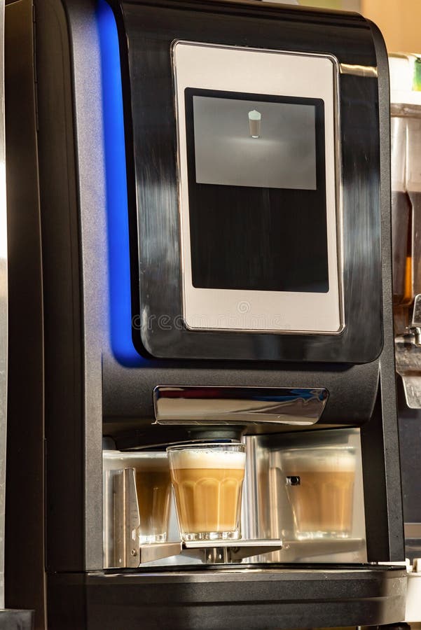 Professional Coffee Machine with Prepared Whole Milk Coffee Ready To ...