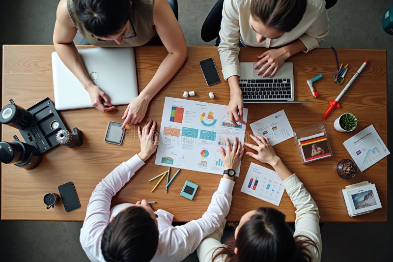 Professional Collaborative Discussion Scene, Focused and Formal Stock ...