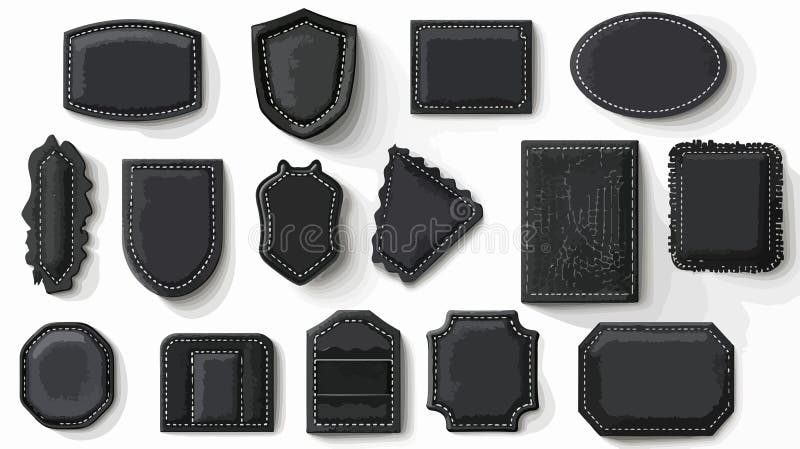 Professional Collection of Black Blank Patch Mockups for Designers ...