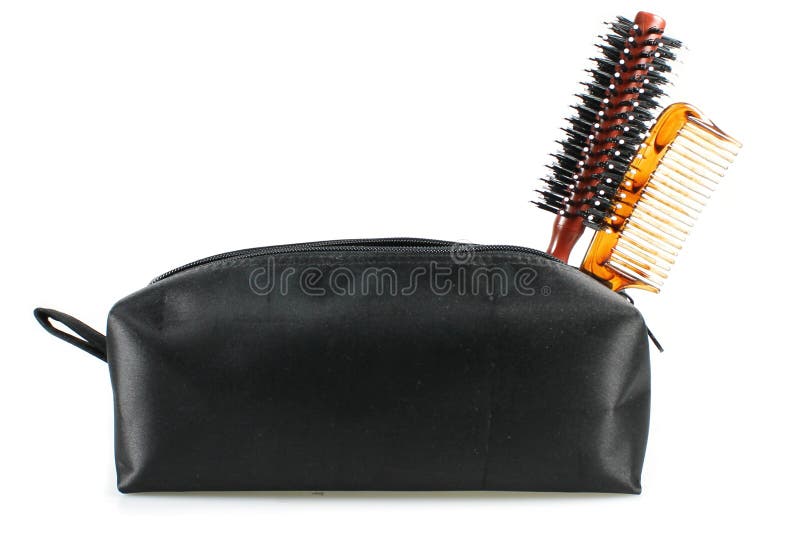 Professional Comb Set in Bag Stock Image - Image of hairstyle, makeup ...