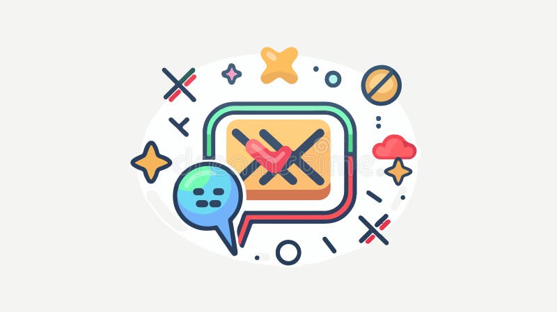 Professional Communication Failure Message Icon for Graphic Design ...