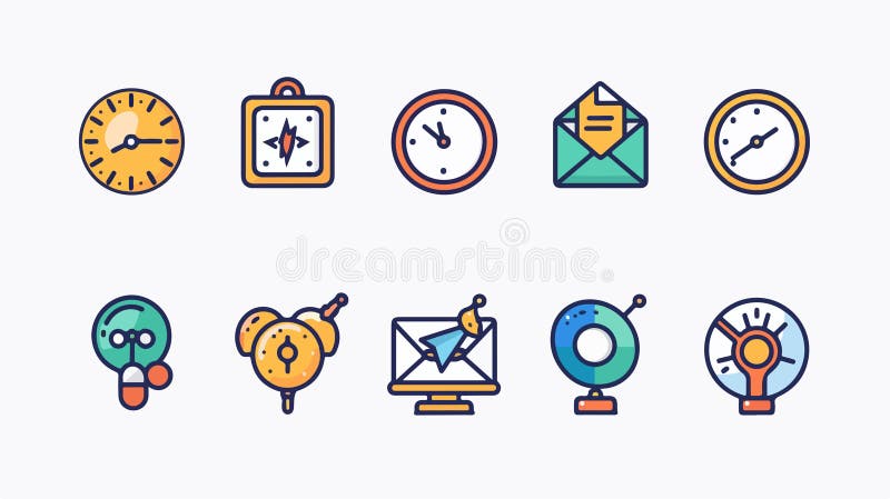 Professional Communication Icon Vector for Timed Projects and ...