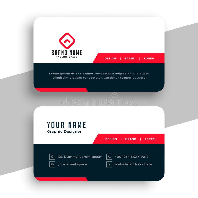 Professional Company Visiting Card Template for Business Branding Stock ...
