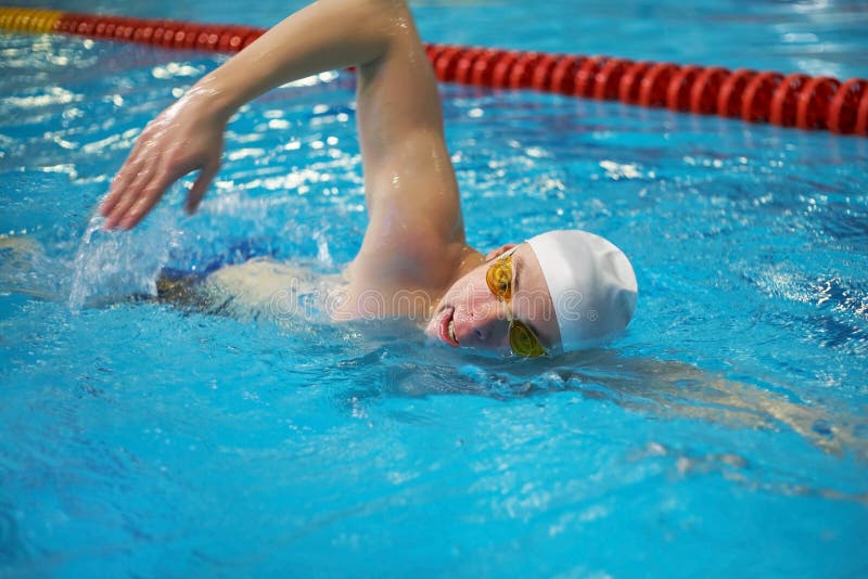 Professional Competitive Swimmer Stock Image - Image of adult, exercise ...