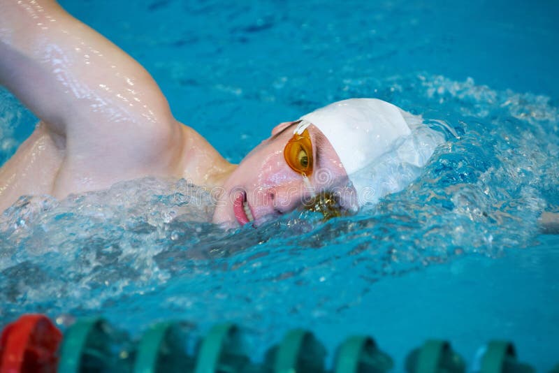 Professional Competitive Swimmer Stock Image - Image of health, person ...