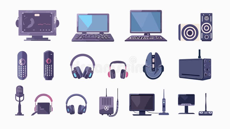 Professional Computer Accessories Set for PC Equipment Devices Stock ...