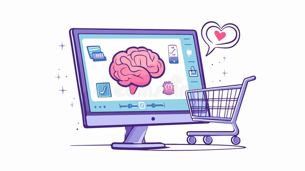 Professional Computer Monitor Displaying Web Interface Elements Stock Vector - Illustration of ...