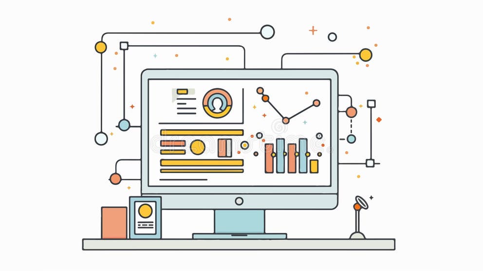 Professional Computer Screen Displaying LMS Platform Controller Stock ...