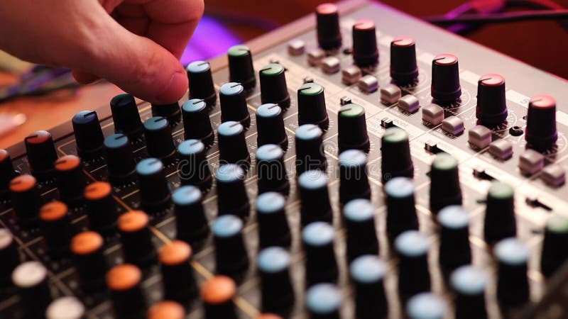 Professional Concert Mixing Console is Equipped Close Up Stock Image ...