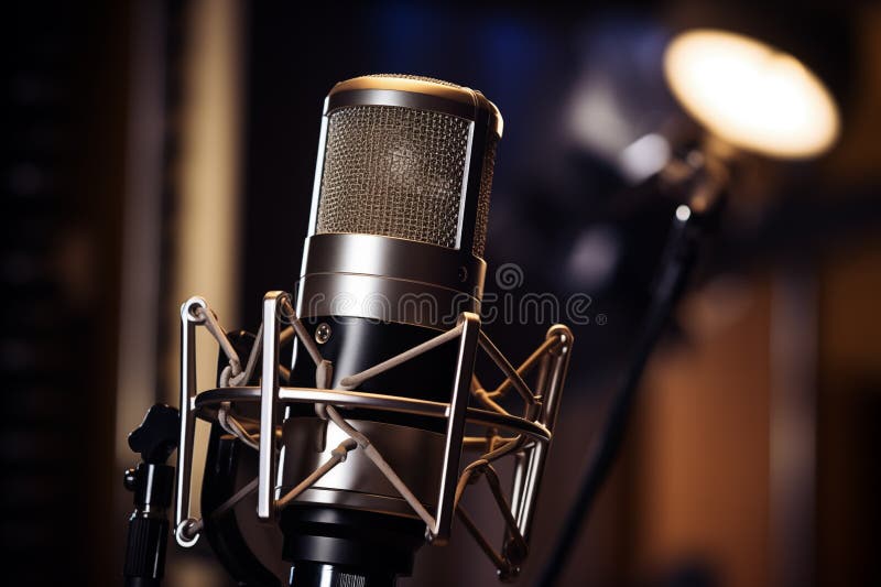 Professional Condenser Studio Microphone. Generative AI Stock Photo ...