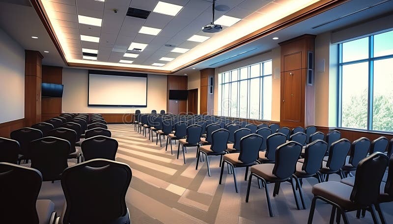 Professional Conference Center Room Stock Illustration - Illustration ...